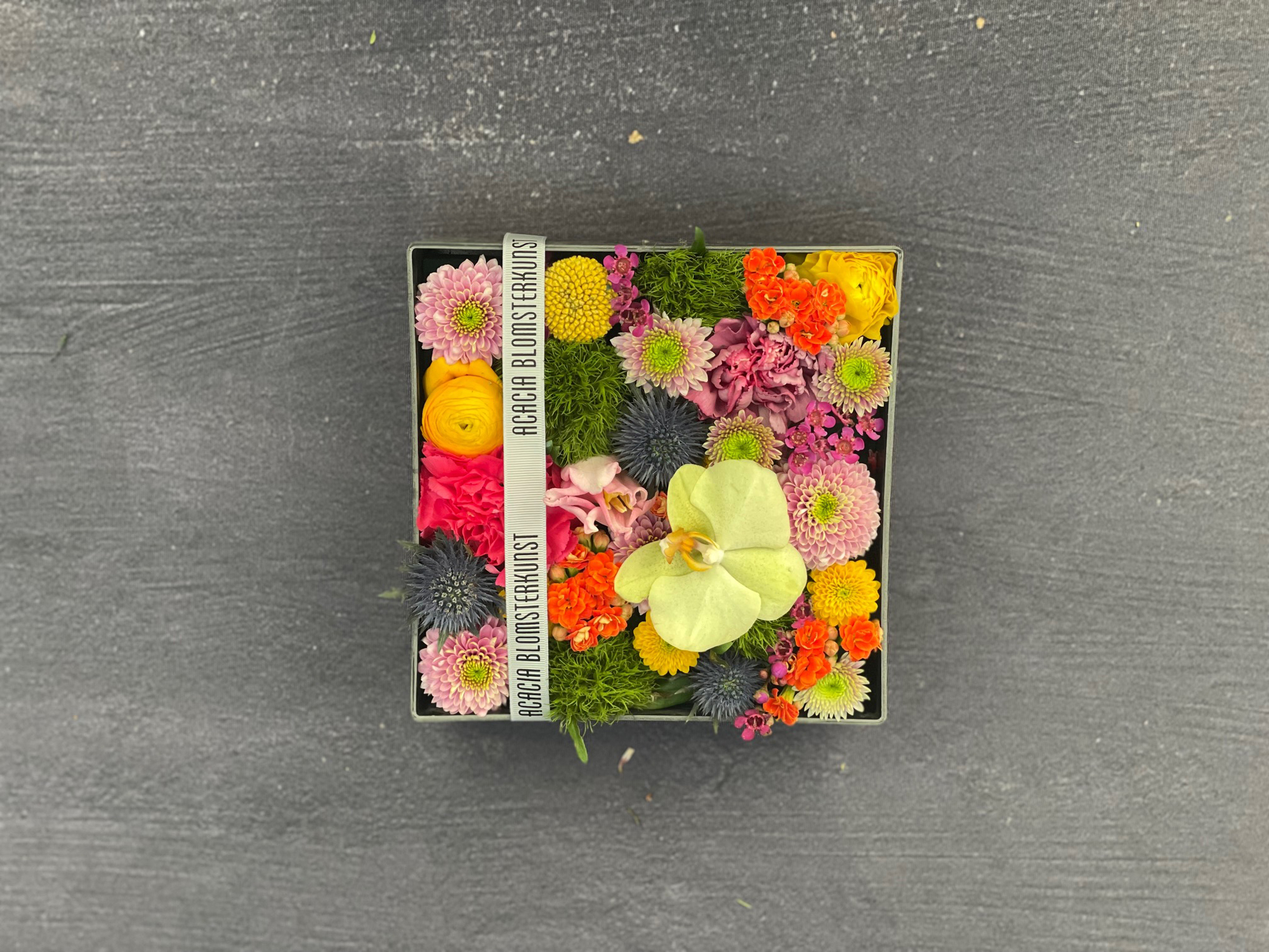 Signatur Box | Blomsterkreation | Acacia Blomsterkunst | Blomsterbutik ...